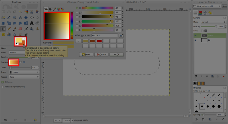 A Design Tutorial on Creating Shiny Buttons with GIMP