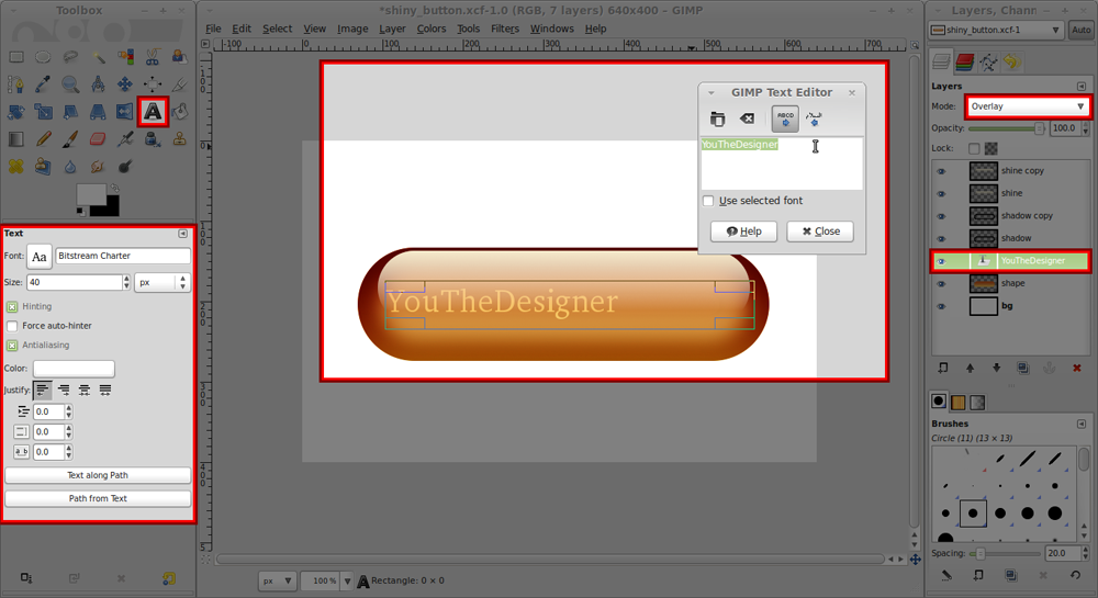 A Design Tutorial on Creating Shiny Buttons with GIMP