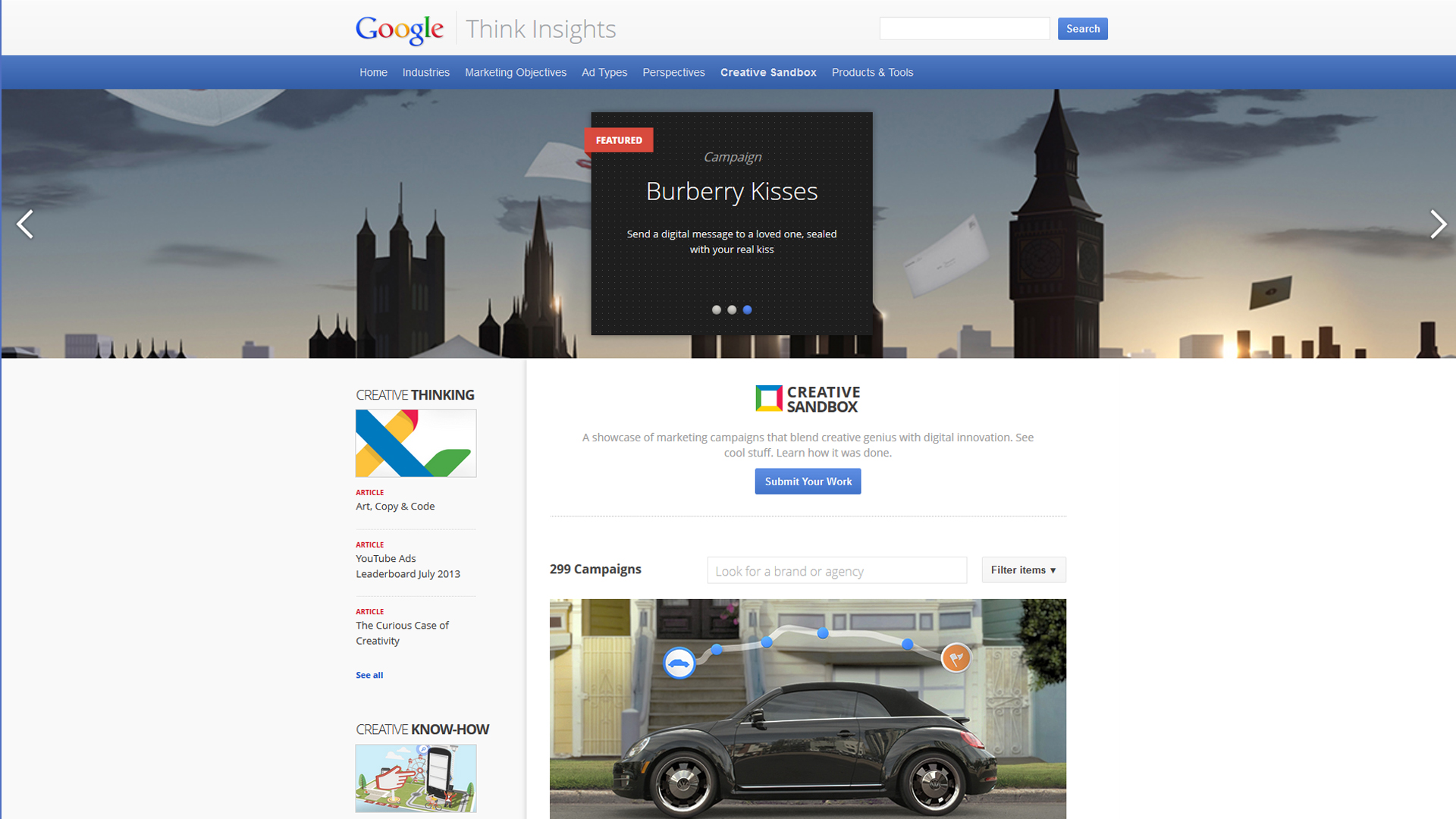 Awesome Web Design of the Week — Google's Creative Sandbox