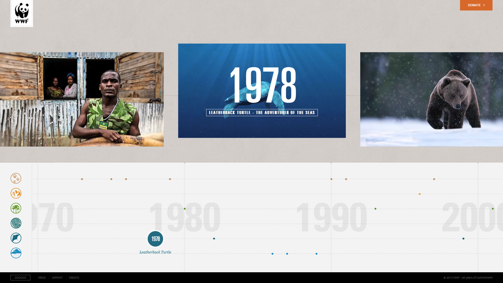 Awesome Web Design of the Week — WWF ans d'engagment
