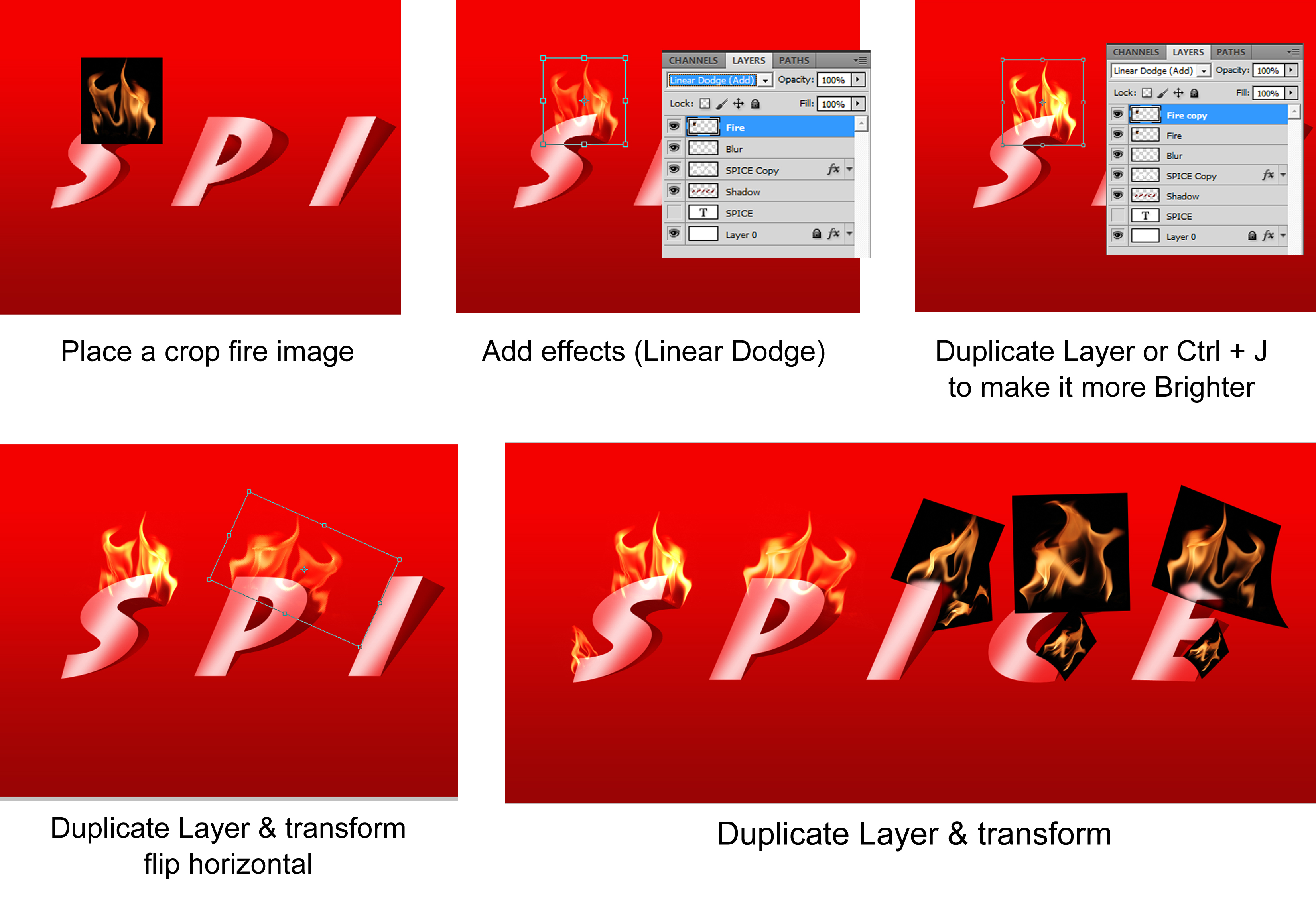 Fire Text Effect Tutorial in Photoshop